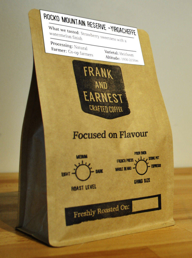 Frank and Earnest Coffee - Rocko Mountain Reserve - Yirgacheffe, Ethio ...